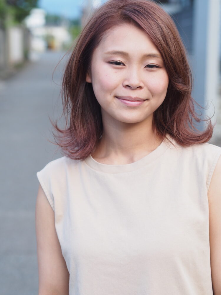 透明感ダブルカラー | 自然派コスメ&髪質改善美容室 福岡市東区箱崎のFlan hair