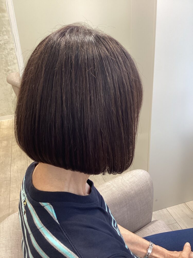 首元が綺麗にみえるボブ | 自然派コスメ&髪質改善美容室 福岡市東区箱崎のFlan hair