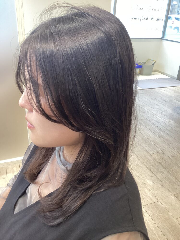 小顔に見える顔まわりデザイン | 自然派コスメ&髪質改善美容室 福岡市東区箱崎のFlan hair