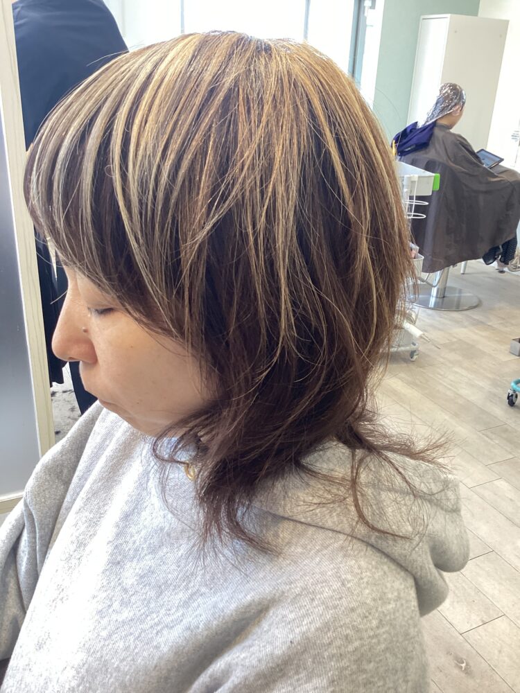 カットに合わせたデザインカラー | 自然派コスメ&髪質改善美容室 福岡市東区箱崎のFlan hair