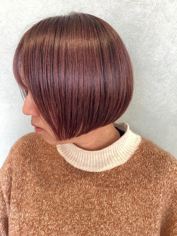 ワインレッド色でホッツコリ | 自然派コスメ&髪質改善美容室 福岡市東区箱崎のFlan hair