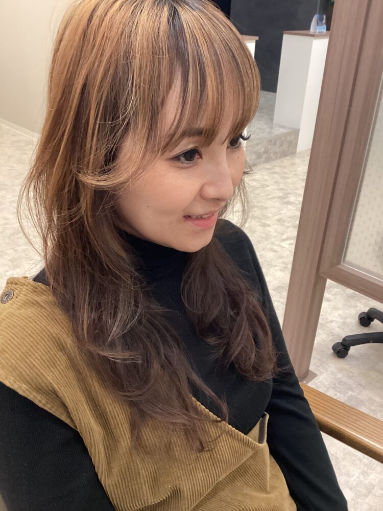 アンブレラカラーで個性的に可愛いデザイン | 自然派コスメ&髪質改善美容室 福岡市東区箱崎のFlan hair