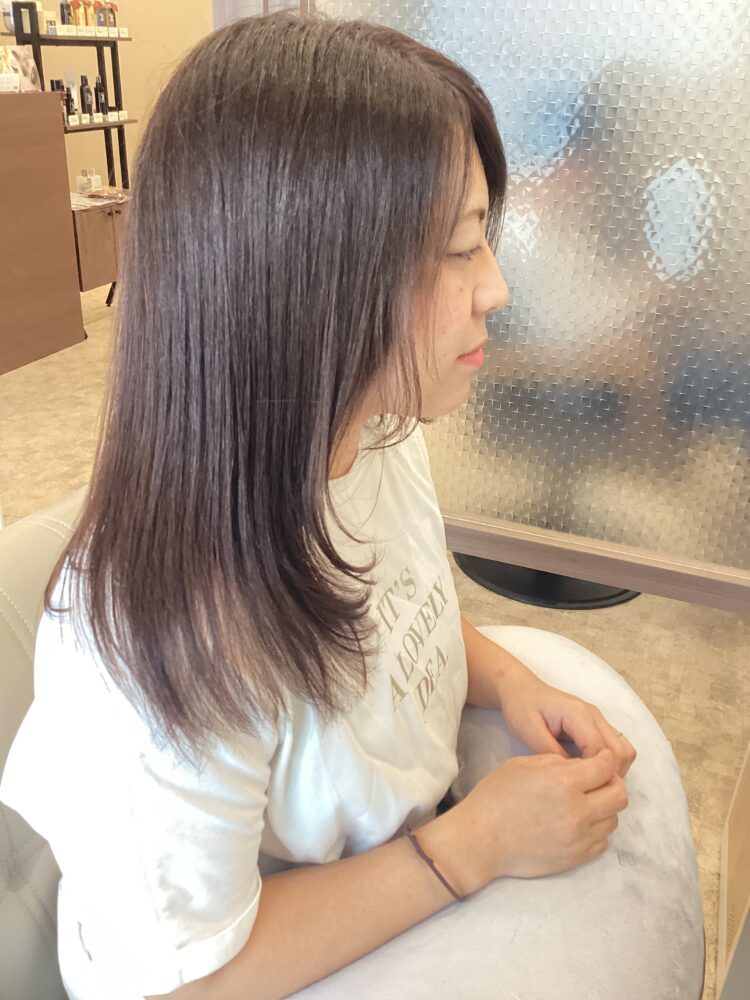 エアリータッチなレイヤーデザイン | 自然派コスメ&髪質改善美容室 福岡市東区箱崎のFlan hair