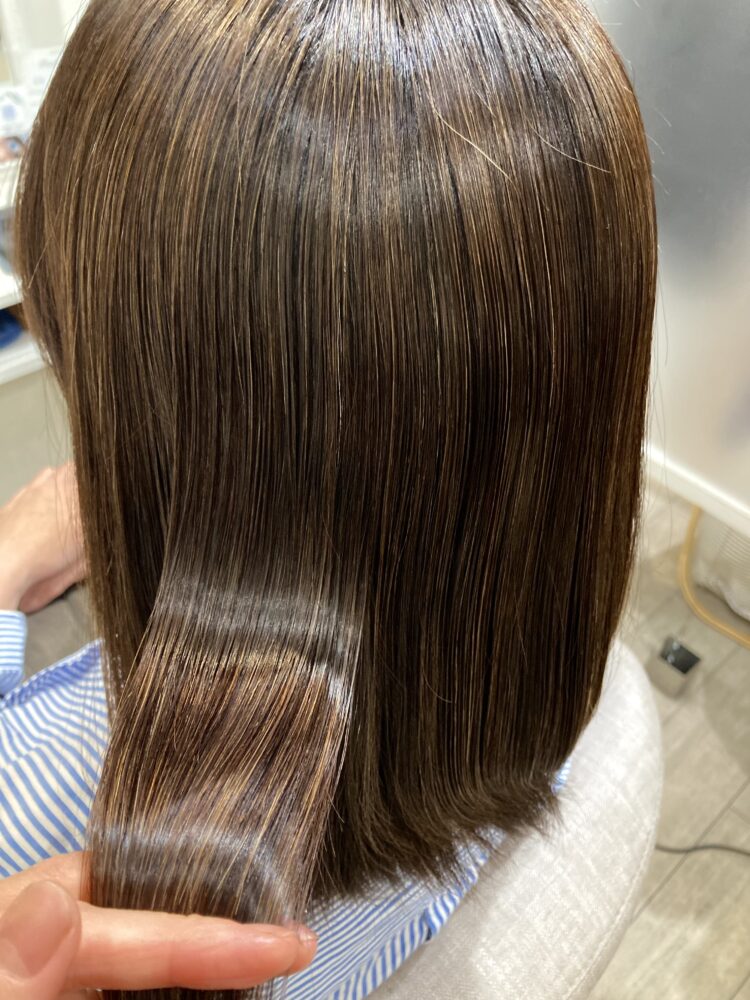 -縮毛矯正モデル- | 自然派コスメ&髪質改善美容室 福岡市東区箱崎のFlan hair