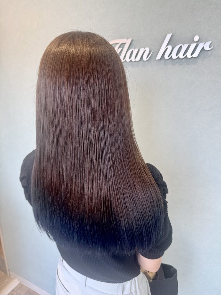 グラデーションカラー ブルー | 自然派コスメ&髪質改善美容室 福岡市東区箱崎のFlan hair